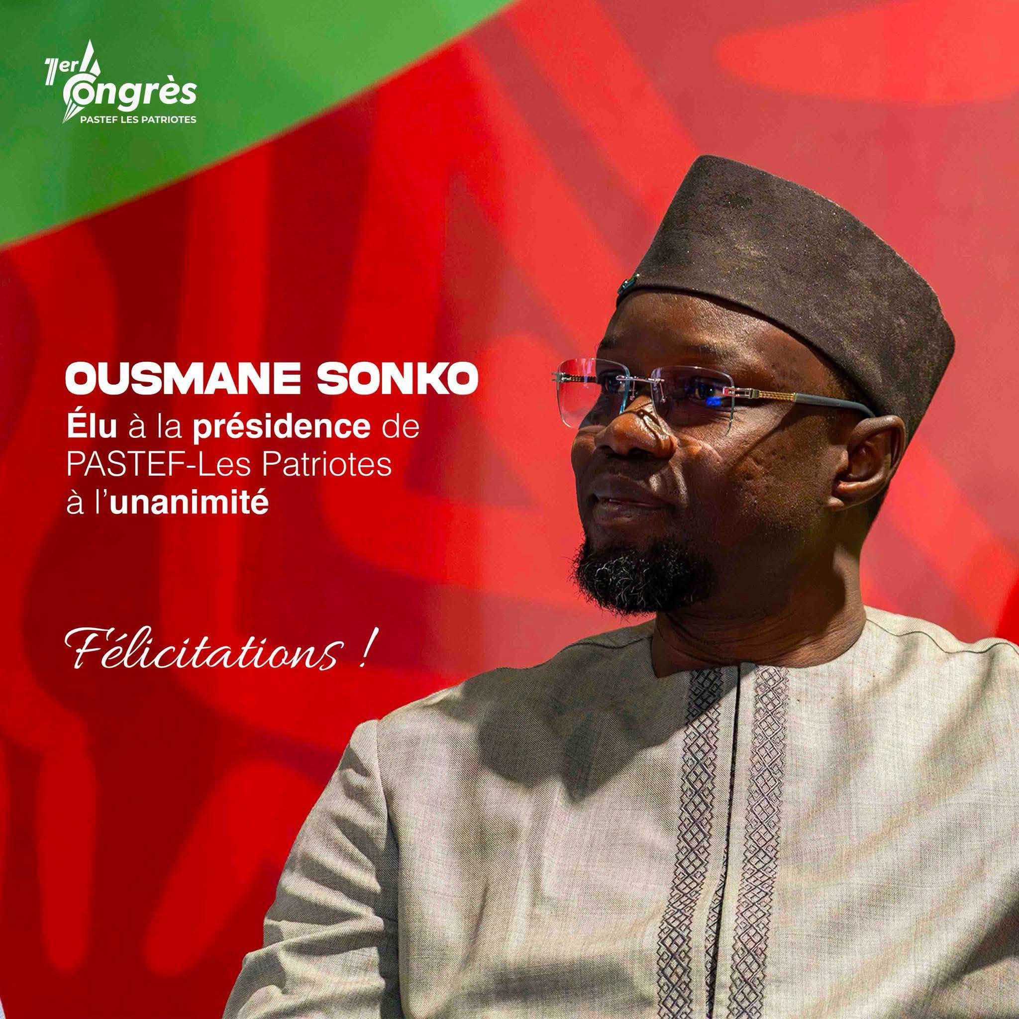 Congrès du Pastef: Ousmane Sonko élu pour un mandat de six ans – Sen ...